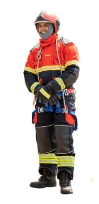 CHARNAUD® FIRE-SAFE® AIR-LITE Fire-Fighting Bunker suit Navy with 50mm ...